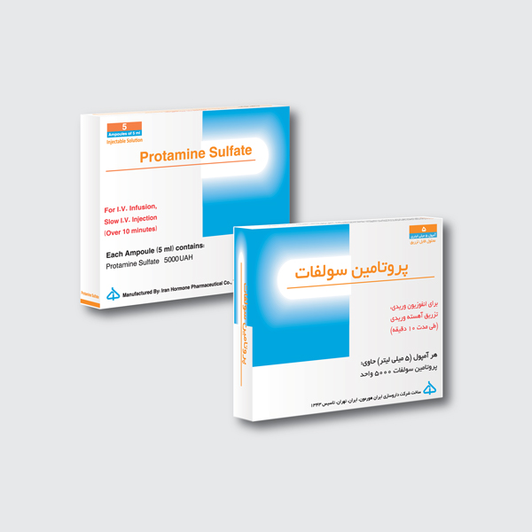 Protamine sulfate 5000 - Iran Hormon Pharmaceutical Company